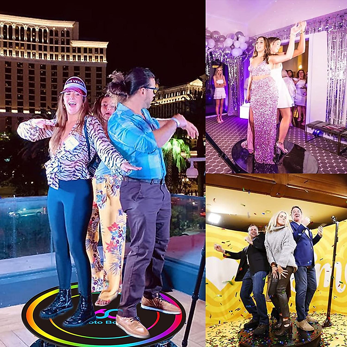 360 Photo Booth Machine for Parties, Weddings, Live Streaming,360 Spin Photo Booth Stand Free Custom Logo.360 Camera Booth Machines with Flight Case 80cm 31.5''