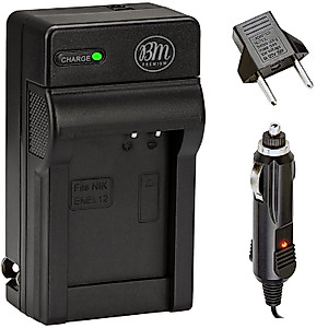 BM EN-EL12 Battery Charger for Nikon Coolpix A1000 B600 W300 A900 AW100 AW110 AW120 AW130 S6200 S6300 S8100 S8200 S9050 S9200 S9300 S9400 S9500 S9700 S9900 P310 P330 P340, KeyMission