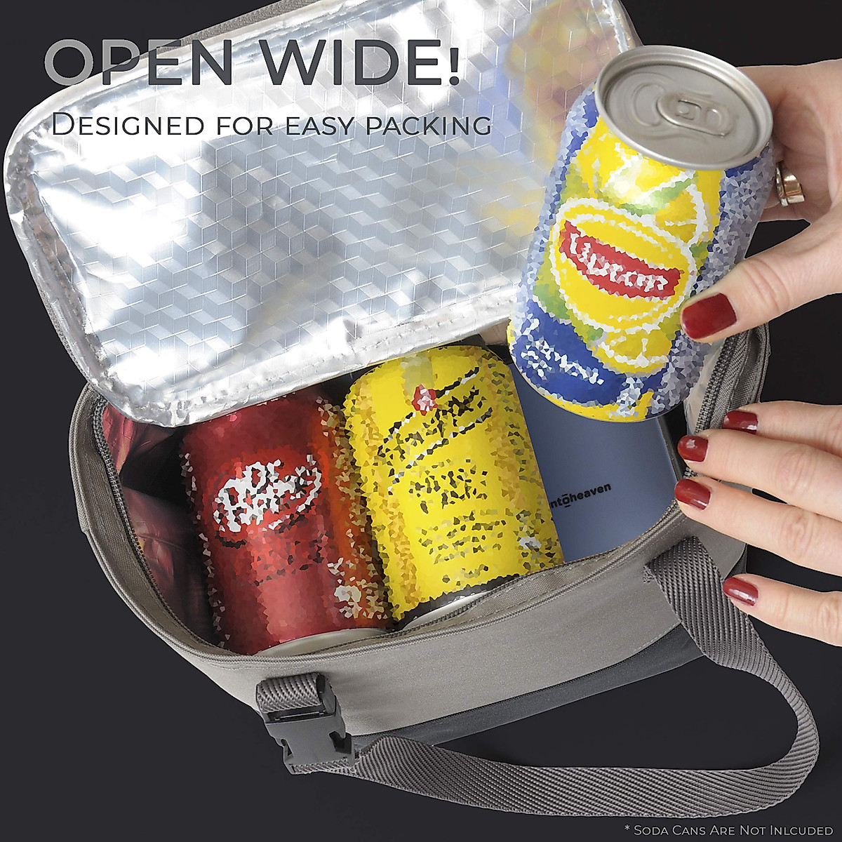 Bentoheaven Premium Bento Lunch Box with Insulated Lunch Bag - Includes Sauce Cup, Divider, Cutlery & Chopsticks - Made of Oxford Fabric