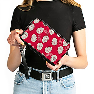 Buckle-Down Women's PU Zip Around Wallet Rectangle-Lilo & Stitch, 7.5"x4.5"