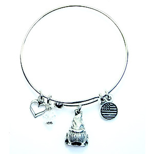 Chubby Chico Charms Book Lover 3D gnome charm bangle bracelet book lover gifts book lover jewelry