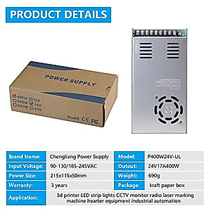 Chengliang Power Supply Dc 24v 17a 400w Original Ender 3 3D Printer Switching PSU UL Certified