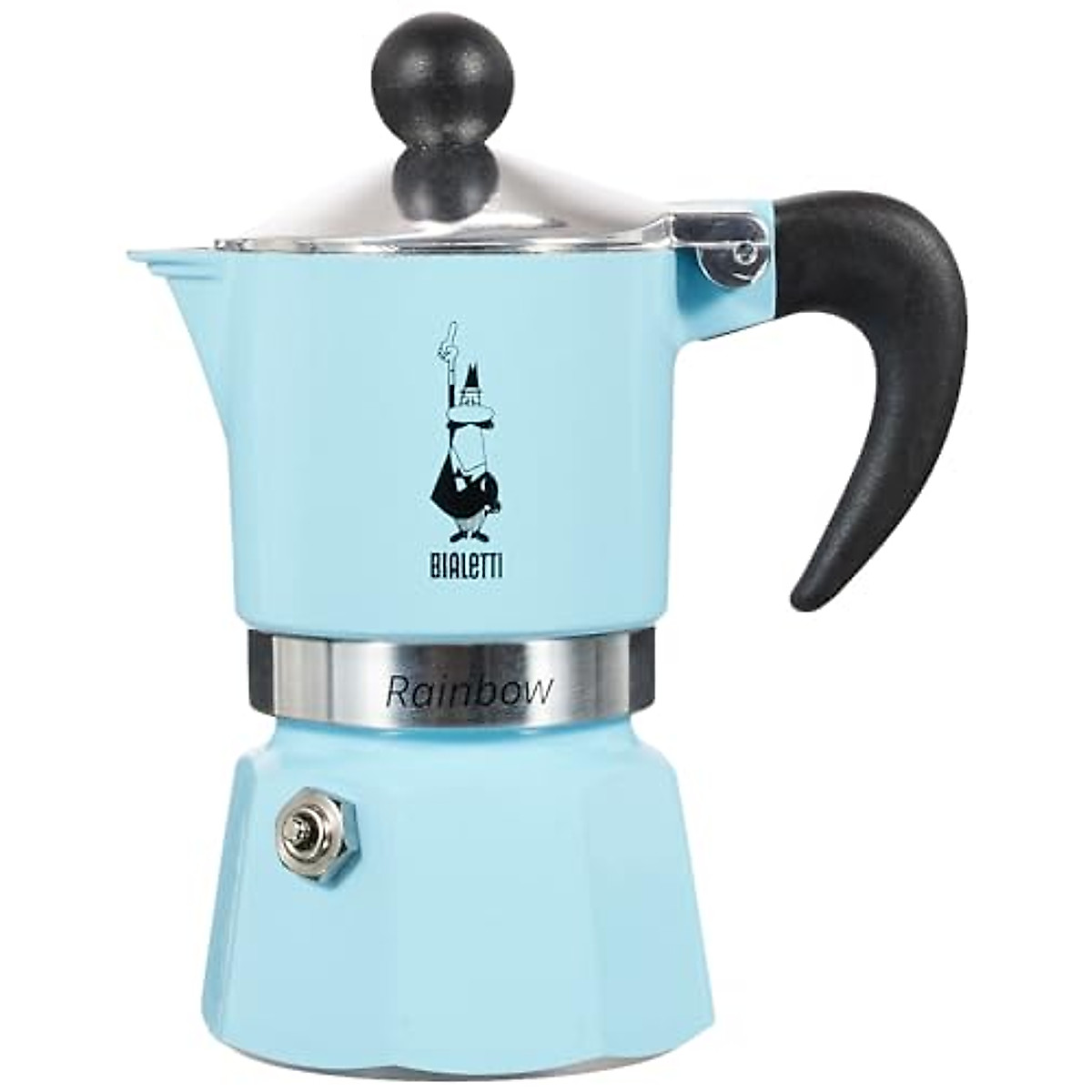 Bialetti 5041 Rainbow Espresso Maker, Light Blue
