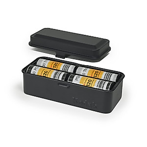 KODAK 120/135 Film Case - for 8 Rolls of 120 Films / 10 Rolls of 35mm Films - Retro Steel Case to Sort & Safeguard Film (Black) (Film is not Included)