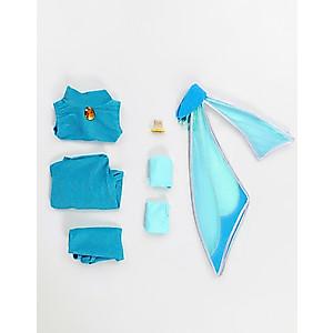 Winx Club Women's Bloom Cosplay Fairy Costume Outfit Top and Skirt with a Pair of Wings