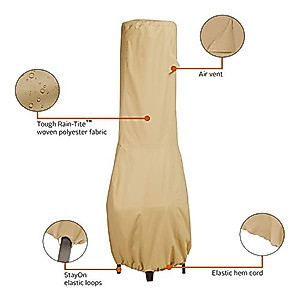 Classic Accessories Terrazzo Water-Resistant 25 Inch Outdoor Chiminea Cover