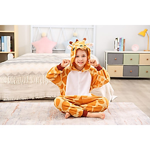 CANASOUR Unisex Anime Halloween Kids Giraffe Onesie For 8-10 Years Girls Boys Christmas Cosplay Costume (8 Years, Giraffe)