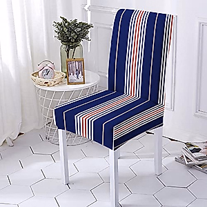 Simple Striped Dining Table and Chair Cover backrest Integrated seat Cover Restaurant Anti-Dirty Removable Chair Cover DD3 2pcs