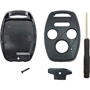 3+1 Buttons Replacement Key Fob Cover Case fit for Honda 2003-2012 Accord 2006-2013 Civic EX 2009-2015 Pilot 2005-2006 CR-V Ridgeline Odyssey Keyless Entry Key Fob Shell