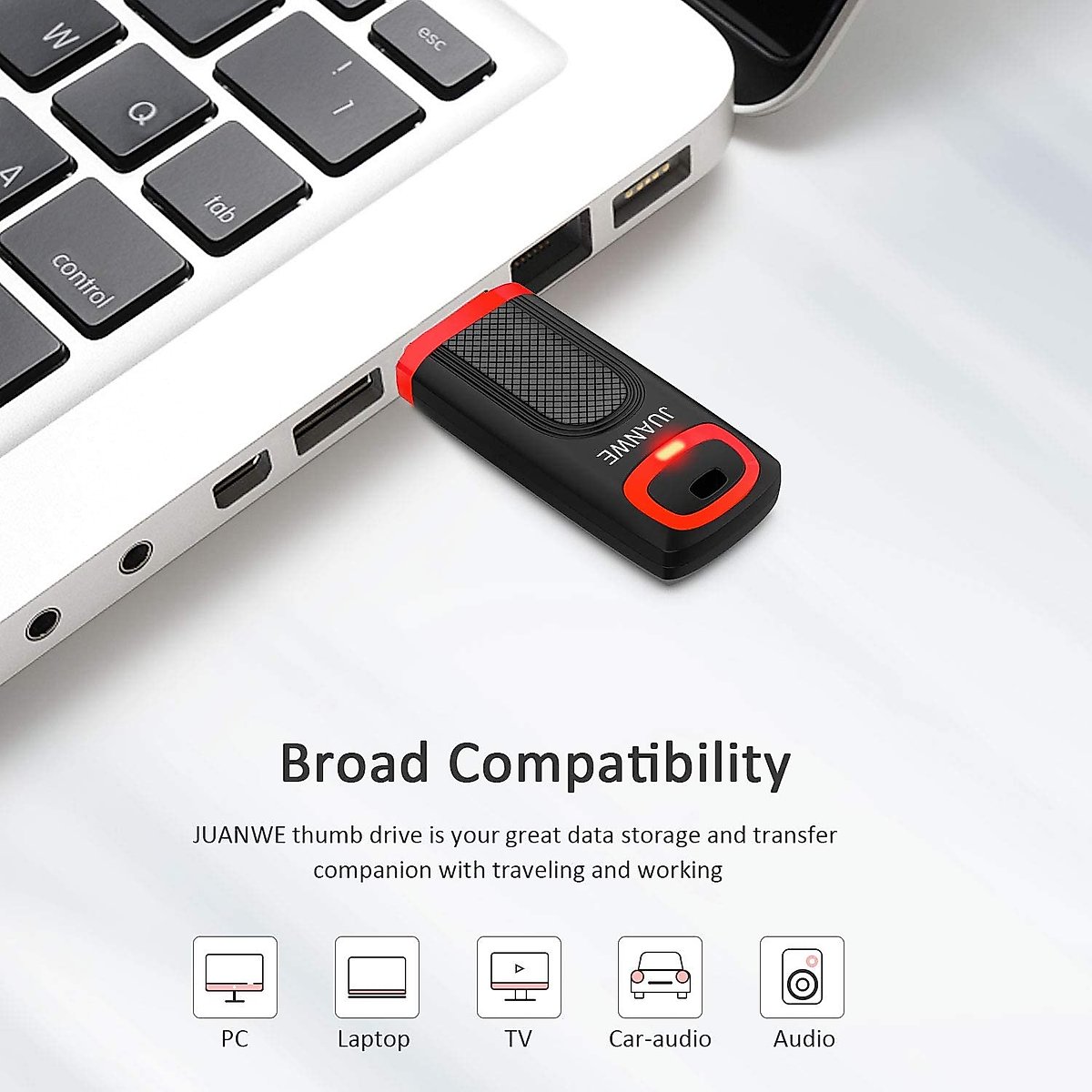 64GB USB 3.0 Flash Drive, JUANWE Thumb Drive 3.0 High Speed Jump Drive, Portable USB Drive with LED Indicator for PC Laptop Backup Storage Data