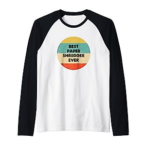 Paper Shredder Raglan Baseball Tee