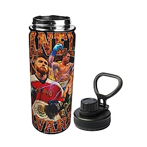 Eevikion Canelo of Alvarez Stainless Steel Insulated Tumbler Sports Water Bottle Hot and Cold Travel Cup 18oz