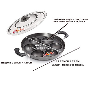 Satre Online And Marketing Heavy Induction Base Appam Pan 7 Cavity