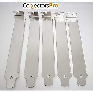 Pc Accessories - Connectors Pro 10-PK PC Computer Back Slot Cover 12cm Height & 2cm Width, PCI L Blank Stainless Steel Bracket, 10-Pack