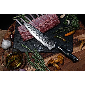 Oxford CHEF Kiritsuke Chef's Knife 8 Inch Damascus Japanese VG10 Super Steel 67 Layer High Carbon Stainless Steel