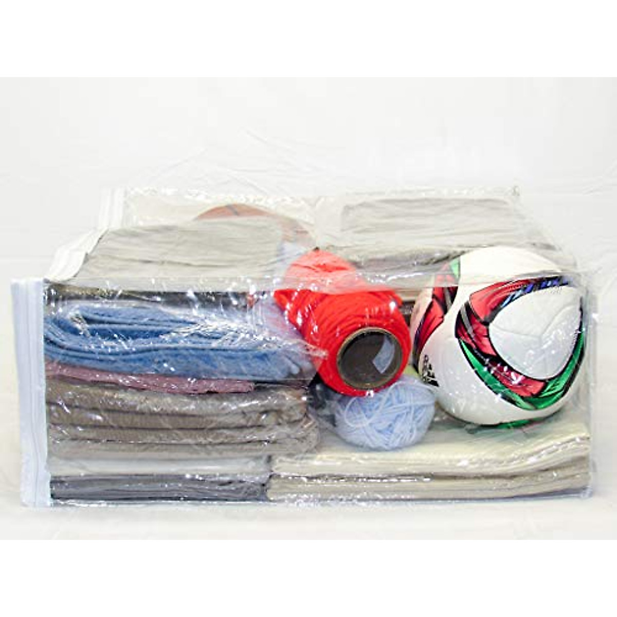 Clear Vinyl Zippered Storage Bags 23 x 23 x 10 Inch 10-Pack