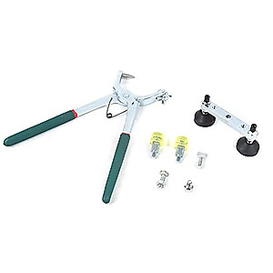 33" x 13.5" x 9"Paintless Dent Repair Kit Car Door Fender Edge Repair Tool Auto Body Pliers Heavy Duty Car Door Panel Fix Portable Metal Crimp Vise Car Fender Panel Leaf Edge Pliers Repair Tools Green