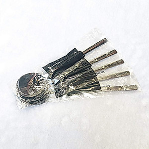 Soup spoons, Korean stainless steel round long spoon (6, Stainless Steel)