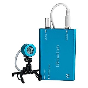 Denshine Portable Head Light Lamp for Dental Surgical Medical Binocular Loupe - Blue