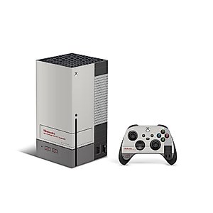 ZOOMHITSKINS Compatible with X1 Series X, Retro Gaming Vintage Console Old School Grey, Durable, Bubble-Free, Made in USA