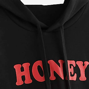 Women Hooded Sweatshirts,Long Sleeve Letters Pullover Hoodies,Short Casual Loose Splice Active Hoodies Blouse Top