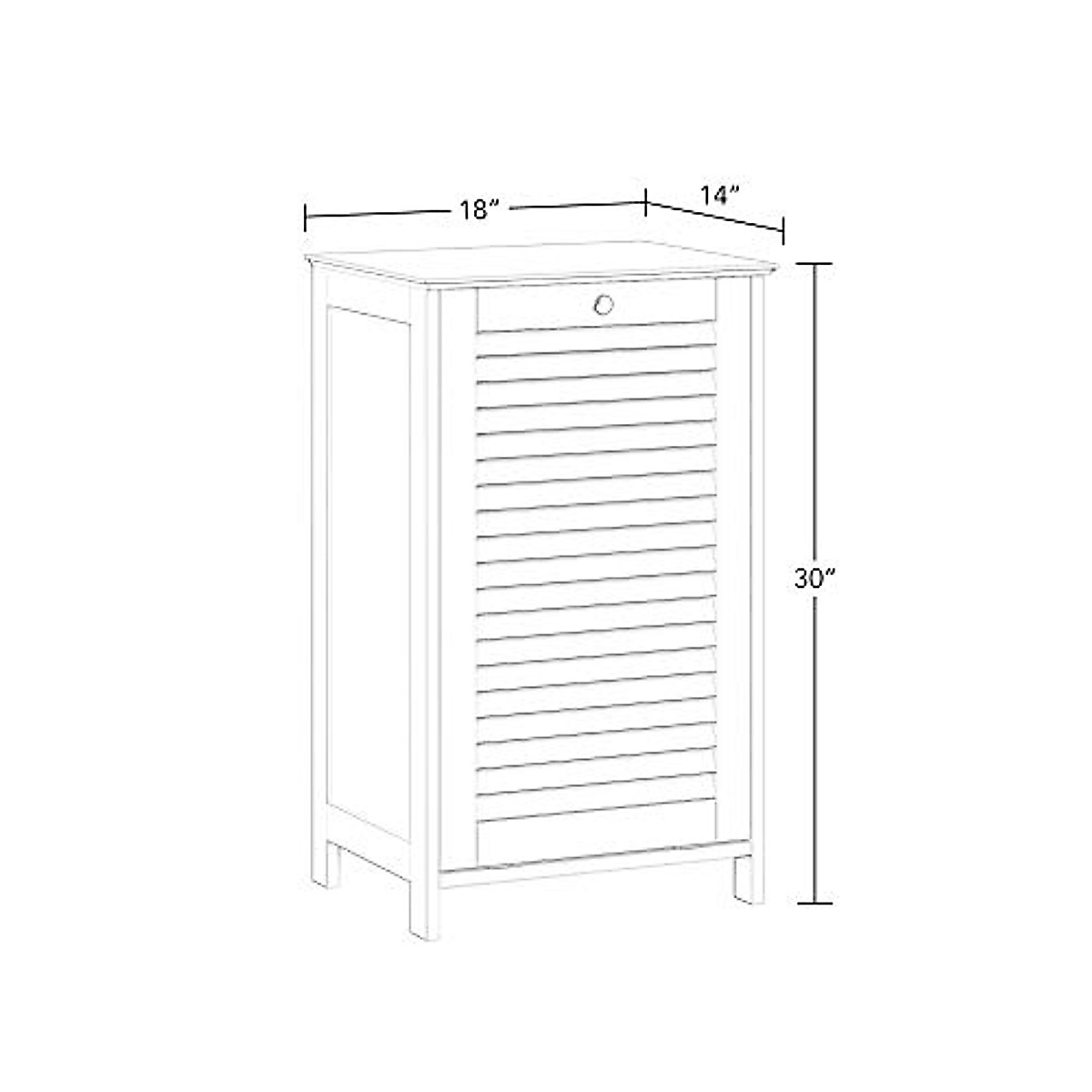 Ellsworth Tilt-Out Laundry Hamper, White