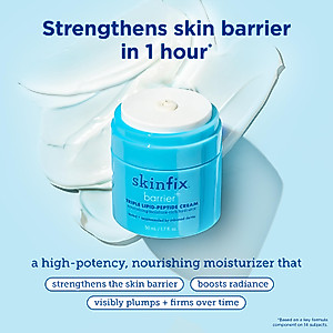 Skinfix Barrier+ Triple Lipid-Peptide Cream: Enriched with Lipids, Peptides, Hyaluronic Acid, and Shea Butter for Brightening, Firming, and Plumping, 1.7 oz