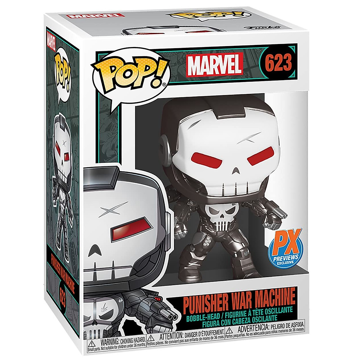 Funko Marvel: Punisher War Machine (PX Previews Exclusive) Pop! Vinyl Figure (Bundled with Compatible Pop Box Protector Case)