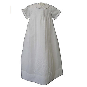 Feltman Brothers Boys Embroidered Collar White Christening Gown (9-12M)