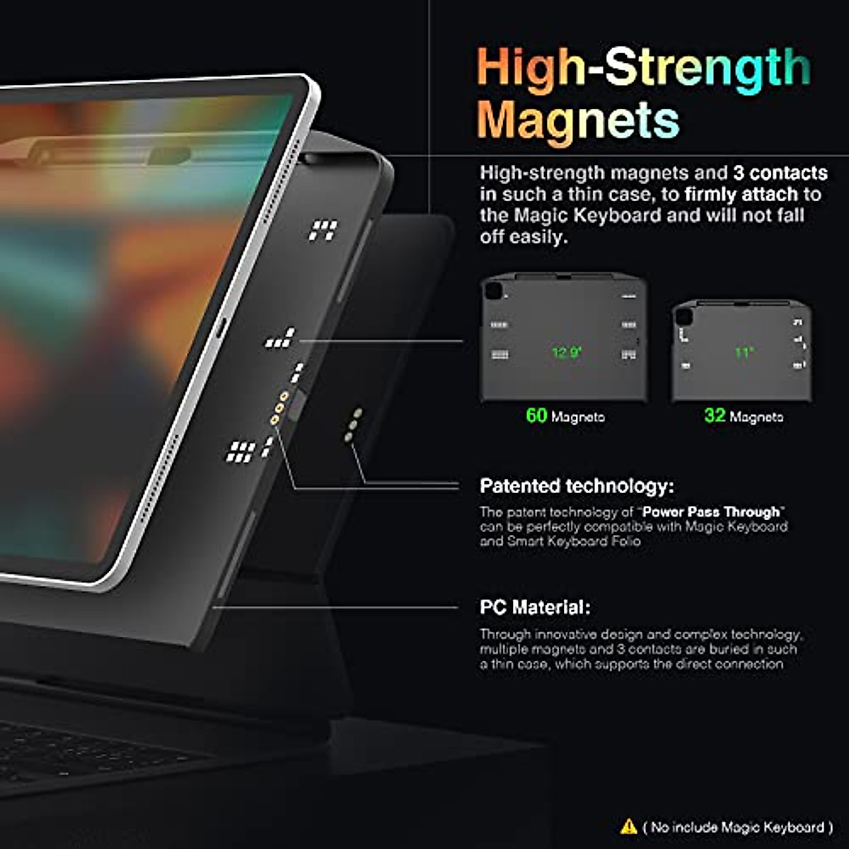 SWITCHEASY CoverBuddy [2022 Upgrade] Magnetic Case for 2018-2022 iPad Pro 11" (1st-4th Gen) - Compatible with Magic Keyboard, Ultra Slim iPad Case, Keyboard Not Included (Black)