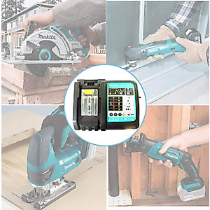 LALAFO Upgraded Replacement for Makita DC18RC 14.4V 18V LXT Lithium-ion Battery Charger, Compatible with BL1820 BL1830 BL1840 1850B BL1860, etc