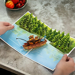 Rykamia Fishing Card, Blank Bear Fishing Card, Fishing Fathers Day Card, Fishing Birthday Card For Men, Fishing Graduation Card, Fishing Greetings Card