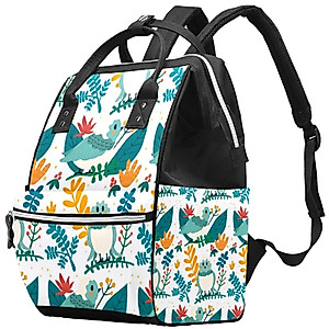 Cute Tit Bird Diaper Bag Backpack Baby Nappy Changing Bags Multi Function Large Capacity Travel Bag