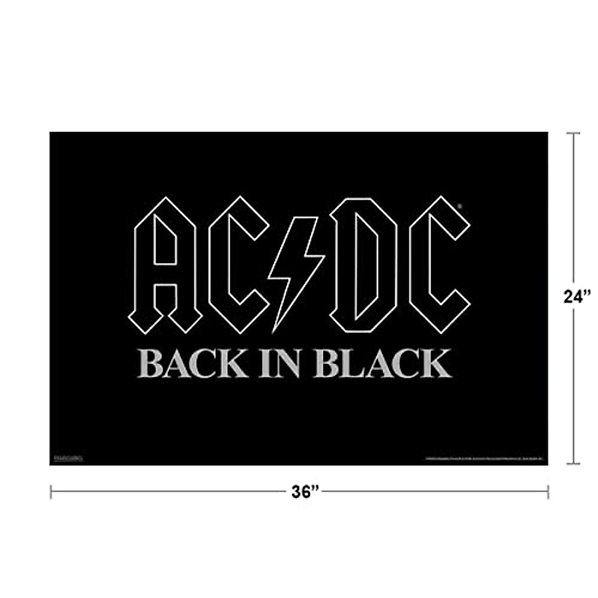 AC/DC Back in Black Poster 36 x 24in