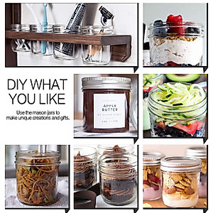 KAMOTA Wide Mouth Mason Jars 10 OZ, 10 OZ Mason Jars Canning Jars Jelly Jars With Wide Mouth Lids and Bands, Ideal for Jam, Honey, Wedding Favors, Shower Favors, Baby Foods, 12 PACK…