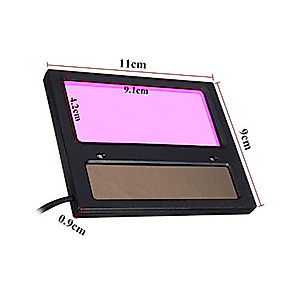 Solar Auto Darkening Welding Lens Panel Welding Helmet Replacement Lens Welder Tool Kit for Electric Welding 110 X 90 X 10 mm