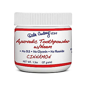 Dale Audrey Ayurvedic Remineralizing Tooth Powder for Sensitive Teeth | Cinnamon Powder for Teeth Whitening | Organic Tooth Powder for Gum and Bad Breath (1.3 Oz)