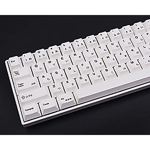 Gliging 135 Keys PBT Japanese Keycaps Cherry Profile DYE-Sub White Theme Minimalist Style Suitable for Mechanical Keyboard