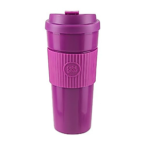 COOL GEAR 3-Pack Eco 2 Go Coffee Mug with Protective Removable Band | Dishwasher Safe, Spillproof, Double-Wall Insulated Travel Mug for Coffee, Tea, and More | Variety Pack