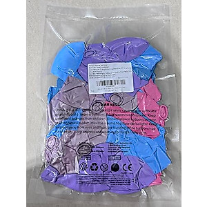 HILAVO Pink Purple Blue Balloons 60Pcs 12 Inch Pastel Pink Blue Purple Party Balloons Metallic Pearl Blue Purple Latex Balloon for Girl Mermaid Winter Frozen Birthday Baby Shower Party Decoration