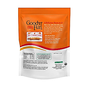 Good'n'Fun Triple Flavor 7 inch Rolls, Chews for Dogs, 6 Count (Pack of 1)