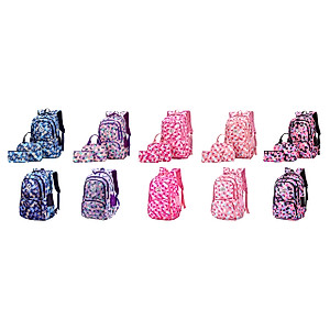 JiaYou Girl Geometric Printed Primary Junior High University School Bag Bookbag Backpack(2# Purple,35 L)