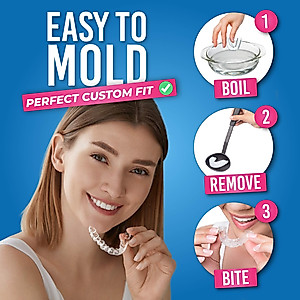 HONEYBULL Mouth Guard for Grinding Teeth [6 Pack - Mixed] Comes in 2 Sizes for Light and Heavy Grinding | Comfortable Custom Mouth Guard for Clenching Teeth at Night, Bruxism, Whitening Tray & Guard
