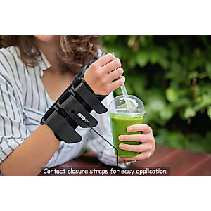 Ossur Formfit Universal Thumb Brace for Soft-Tissue Injuries, DeQuervain’s Tendonitis and Gamekeeper’s Thumb, Customizable Stays and Contact Closure Straps, Breathable Material, (Right, Universal)
