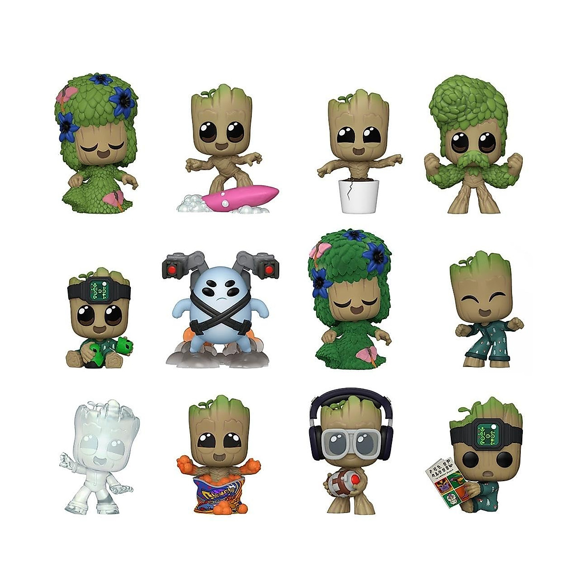 Funko Mystery Mini Marvel: Guardians of The Galaxy - Groot - 12pc PDQ - Groot Shorts - Collectible Vinyl Figure - Gift Idea - Official Merchandise - for Kids & Adults - TV Fans and Display