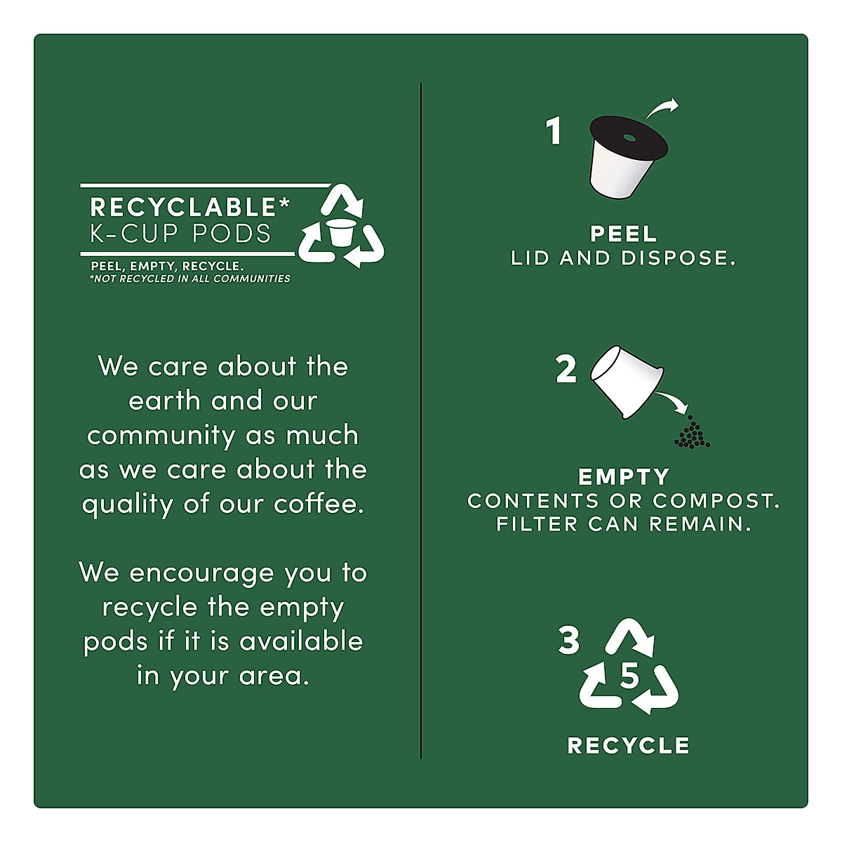 Tim Hortons Decaf, Medium Roast Coffee, Single-Serve K-Cup Pods Compatible with Keurig Brewers, 12 Count (Pack of 6), Red