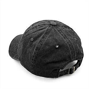 Women's Baseball Cap Mama Vintage Distressed Washed Cotton Adjustable Dad Hat Outdoor (Black 1)