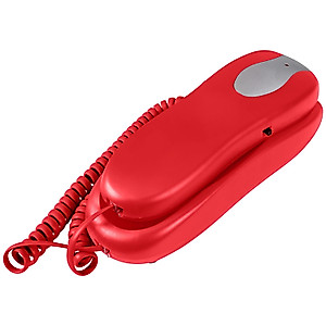 Slimline Red Colored Phone for Wall Or Desk with Memory