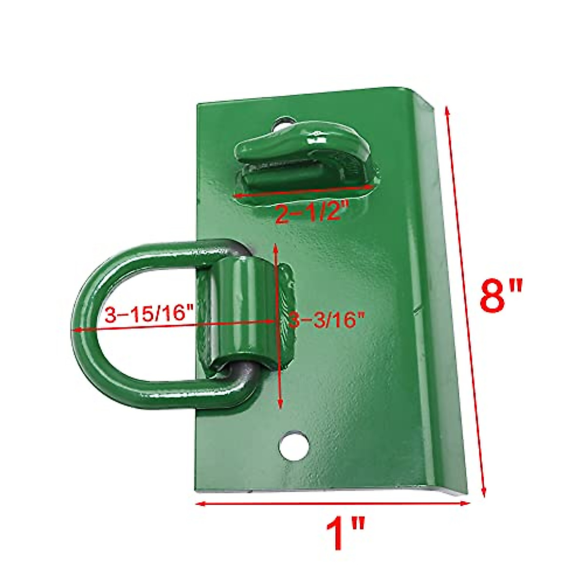 osemar Tractor Bucket Hooks Bolt On Grab Hooks and D Ring Compatible With John Deere 1025R 2032R 3320 2520 Compact Tractor