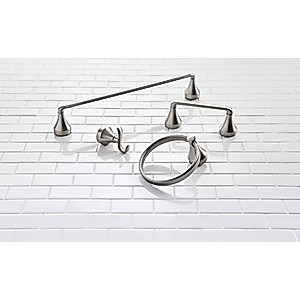 Moen Hamden Spot Resist Brushed Nickel 24-inch Single -Towel Bar, MY6224BN